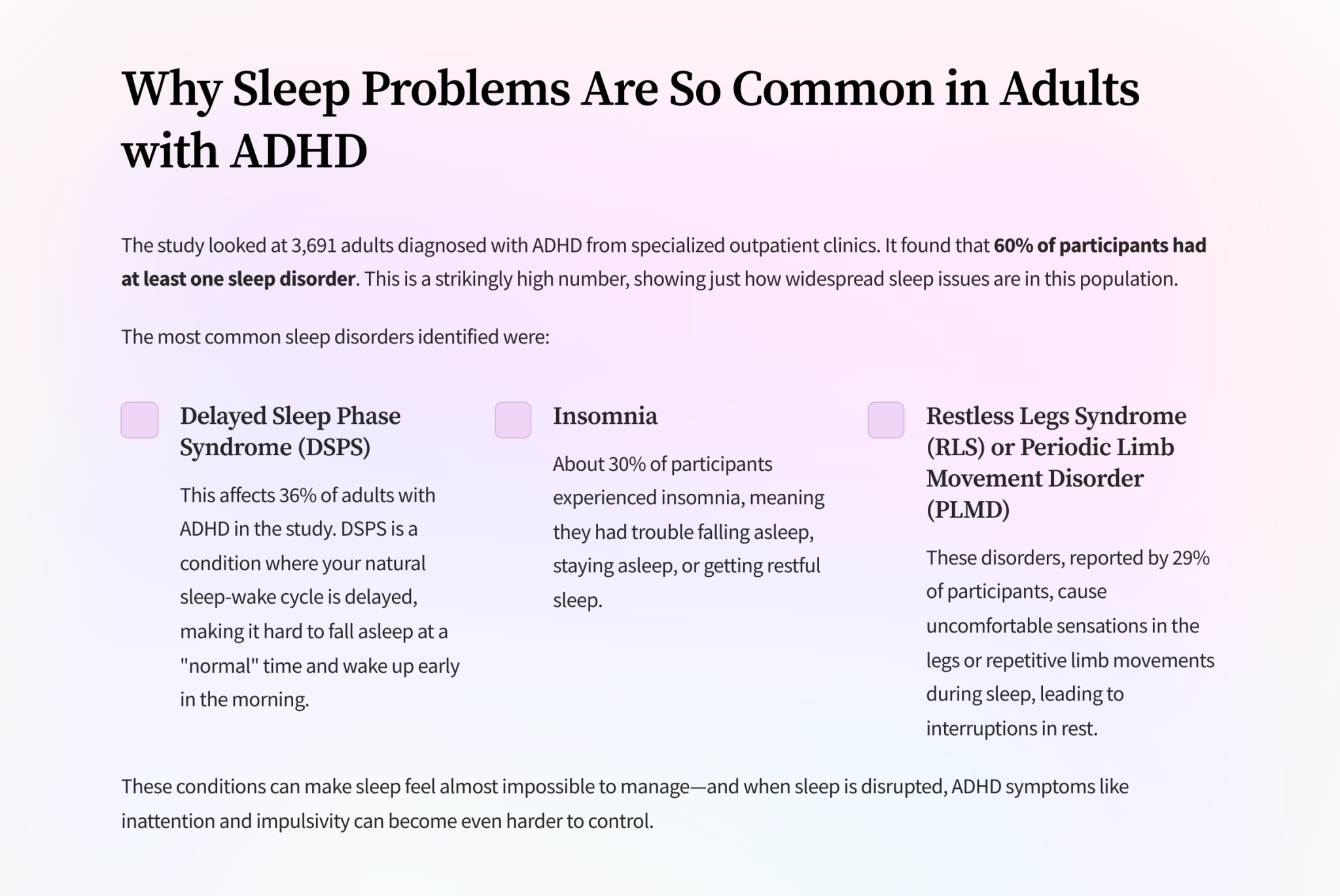 New Research: The Link Between ADHD and Sleep Disorders